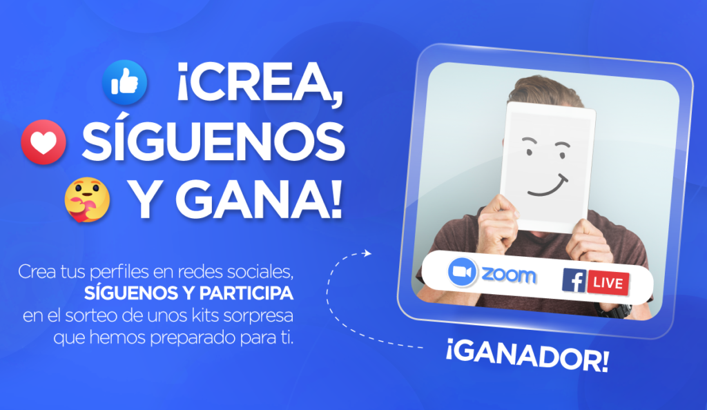 Crea tus redes sociales, síguenos y gana – Atelca